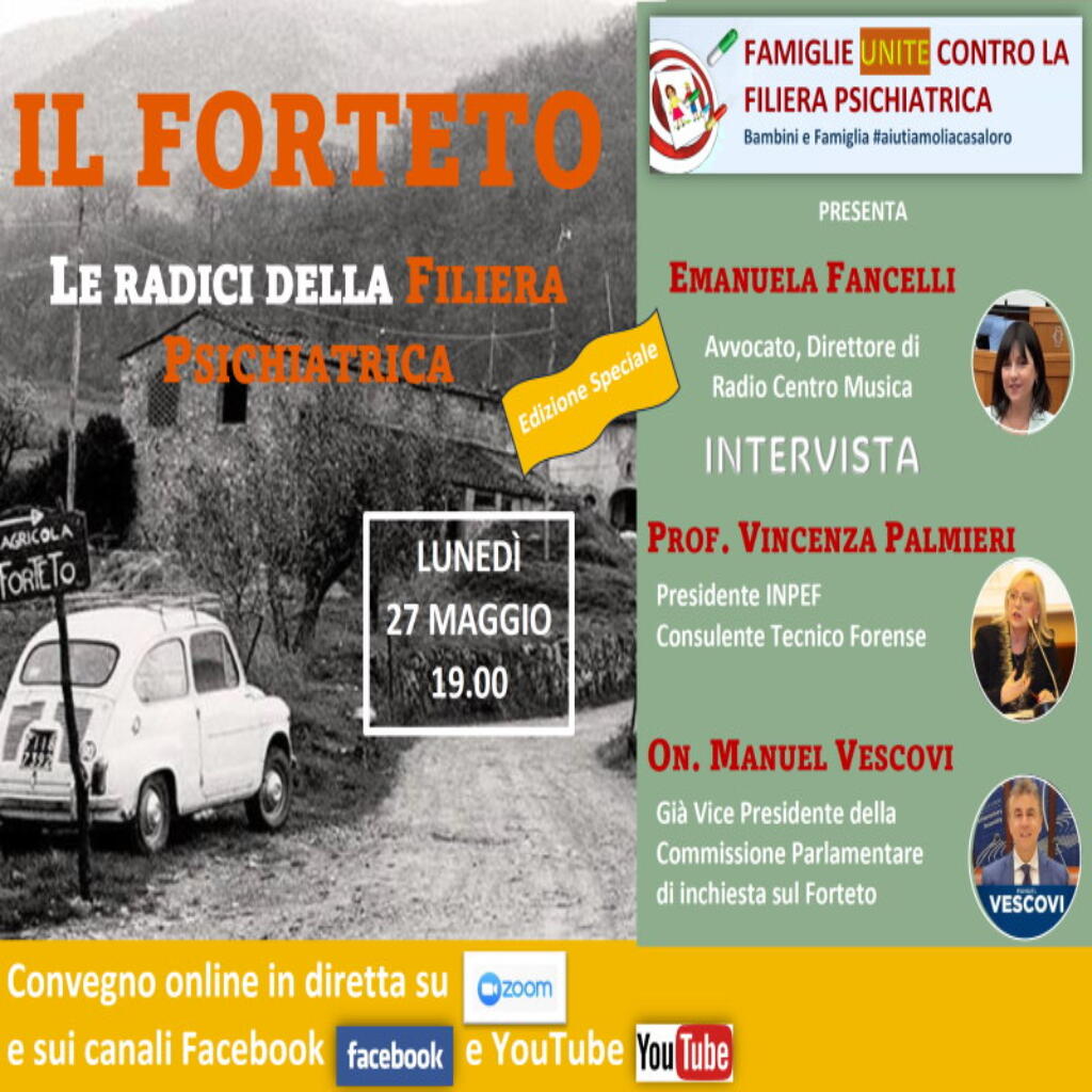 Convegno – Il Forteto: le radici della Filiera Psichiatrica a Roma